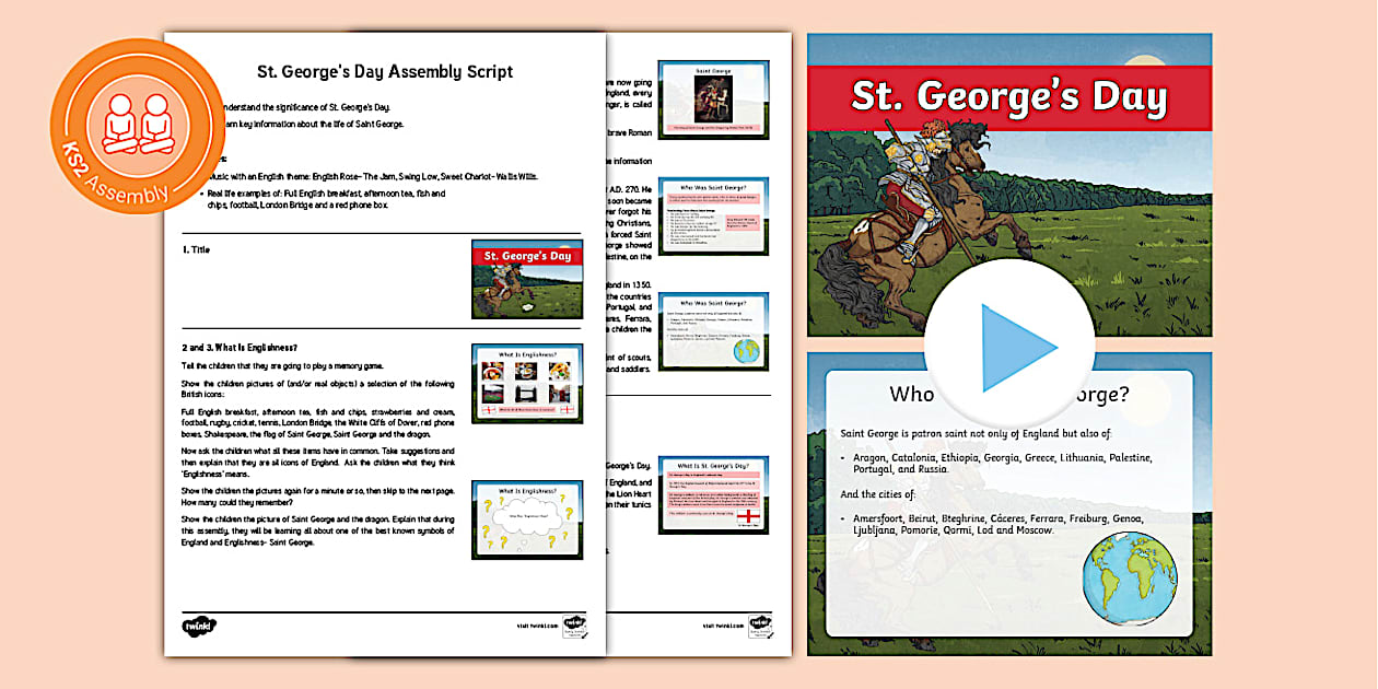 KS2 St George's Day Assembly Pack (teacher made) - Twinkl