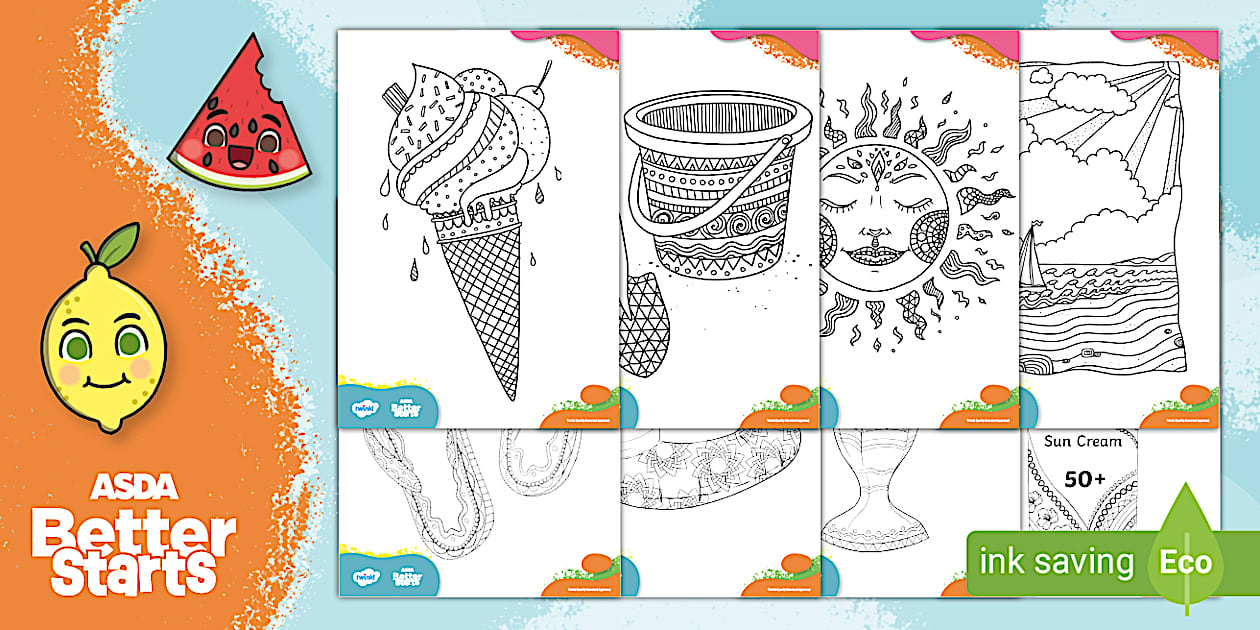 ASDA Better Starts: Summer Mindfulness Colouring