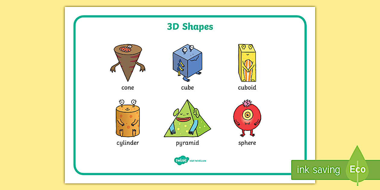 Dyslexic 3D Shape Aliens Word Mat - Twinkl