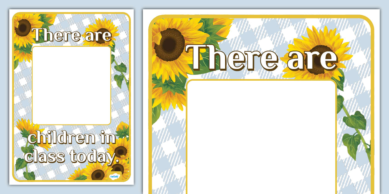 👉 Sunflower Themed Self-Registration Display Poster