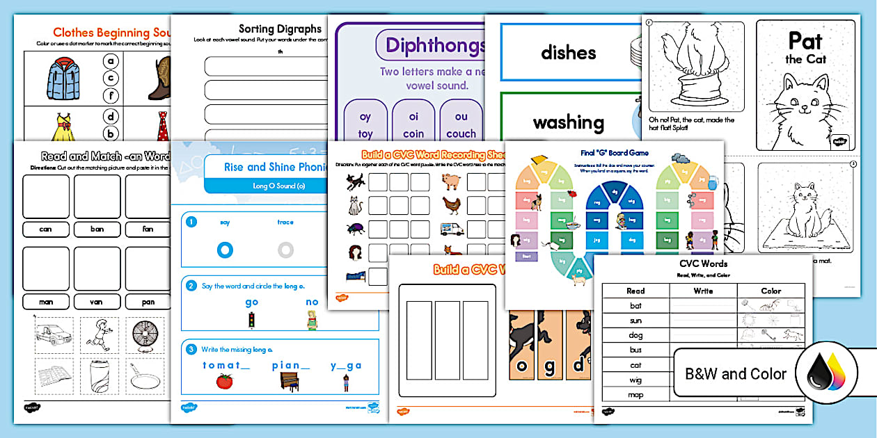 Free Phonics Worksheets | ELA | Twinkl USA - Twinkl