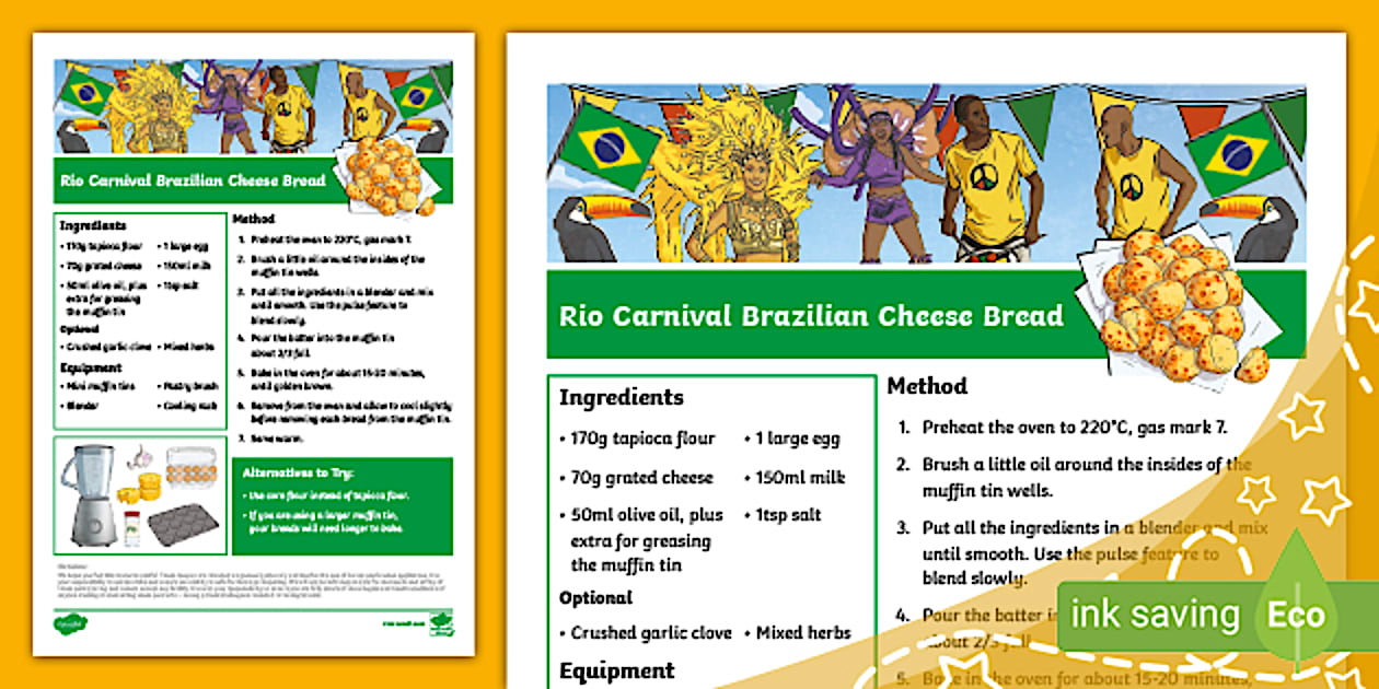 Rio Carnival Brazilian Cheese Bread Recipe (Teacher-Made)