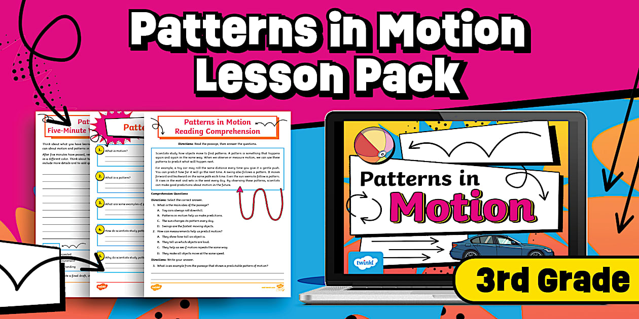 Third Grade Patterns in Motion Lesson Pack