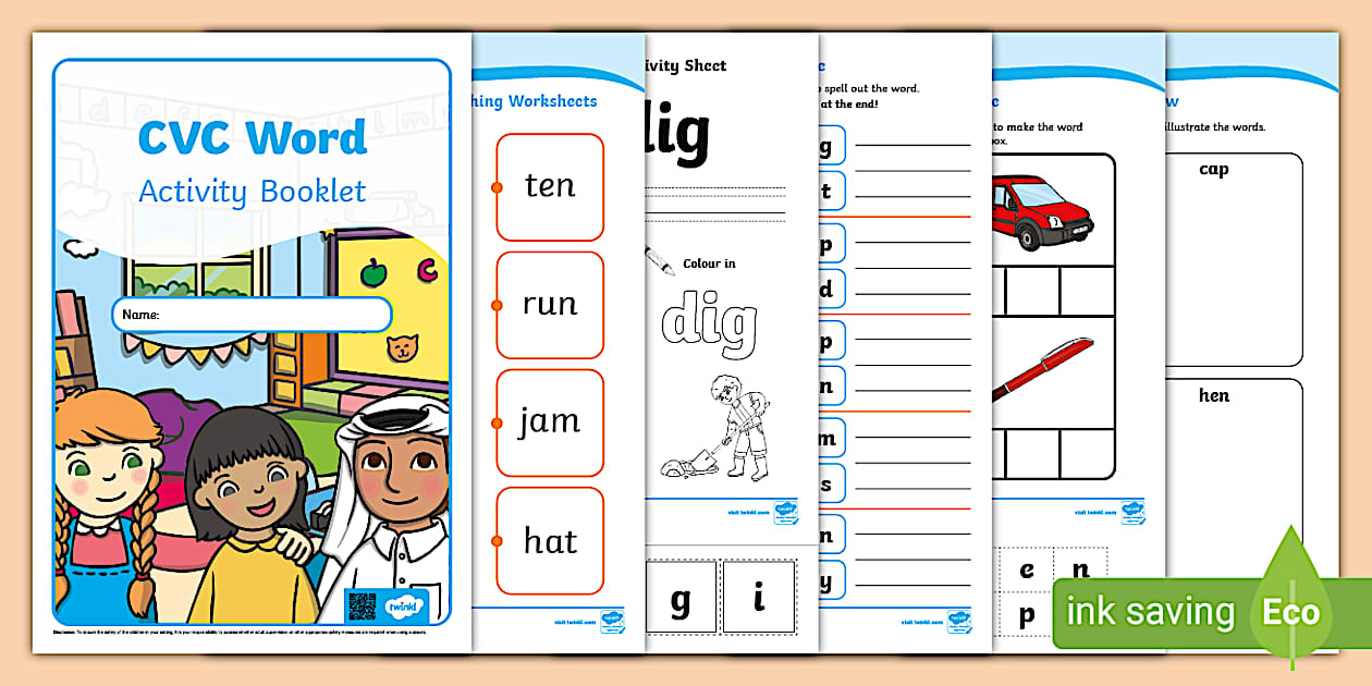 CVC Word Activity Booklet (teacher made) - Twinkl