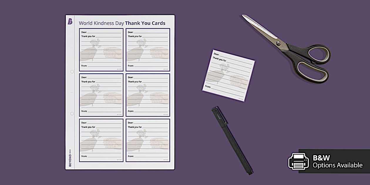 World Kindness Day Thank You Cards | Beyond