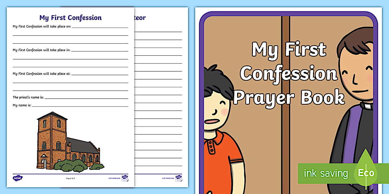 Editable Sacrament of Reconciliation Book Template - Twinkl