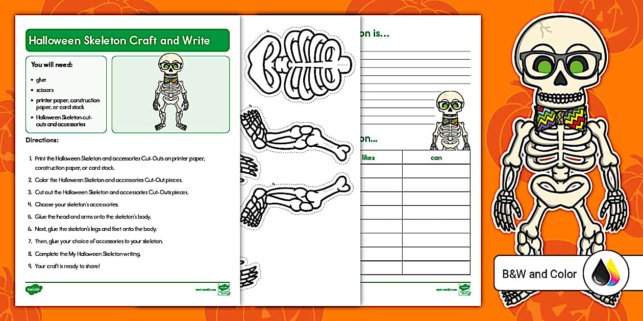 Printable Halloween Skeleton | Resources | Twinkl USA