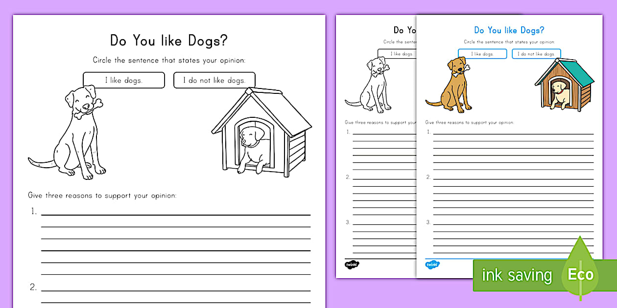 Opinion Writing About Dogs | Teaching Resource | Twinkl USA