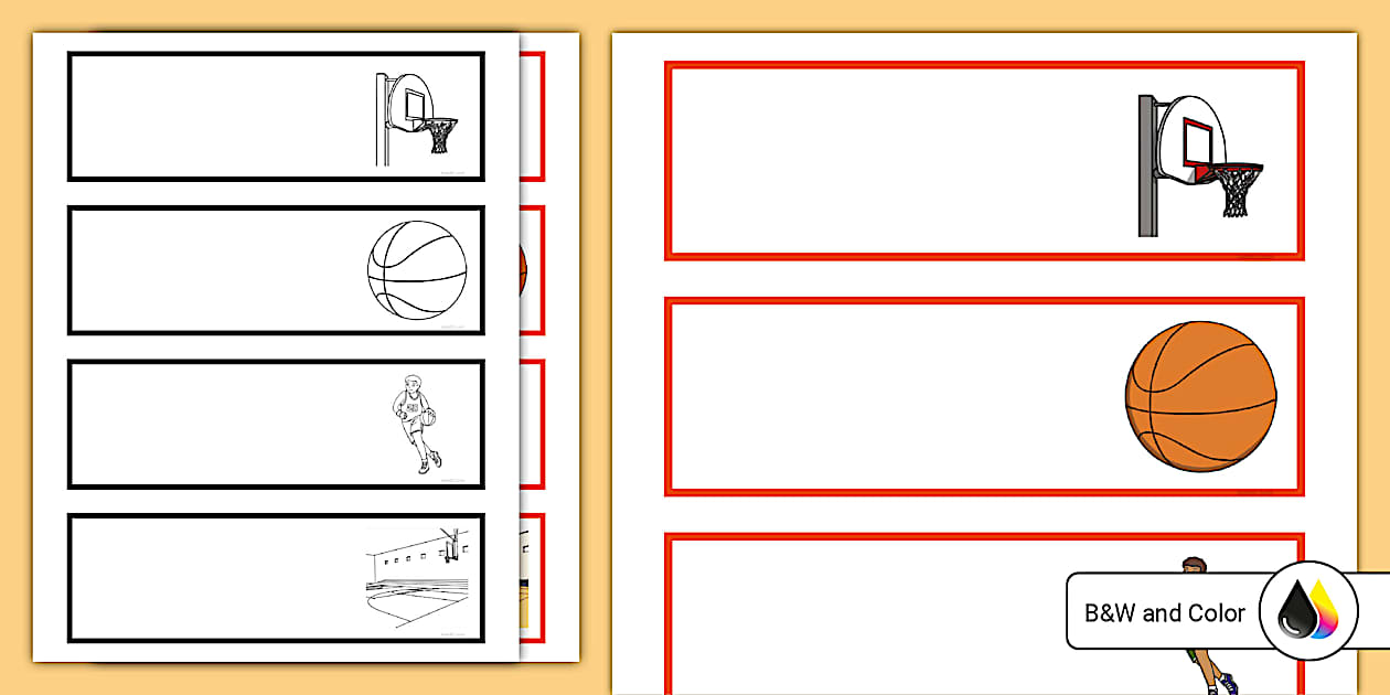 Basketball Labels (Teacher-Made) - Twinkl
