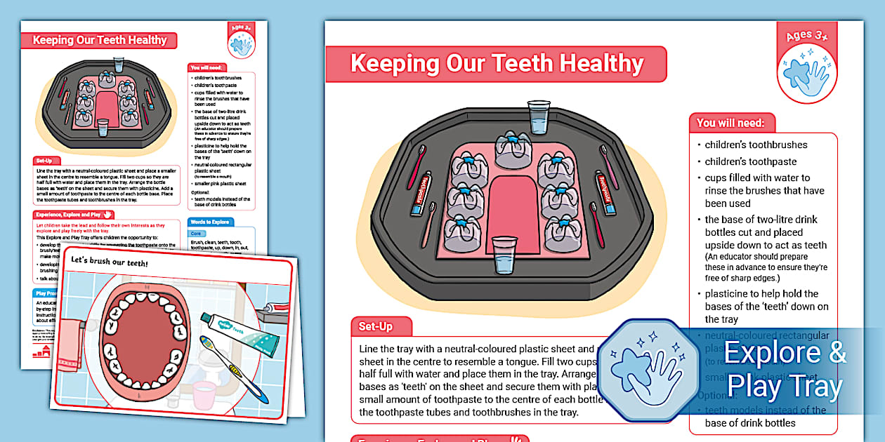 Mouth To Brush To Put On The Play Tray | Teeth Play Tray