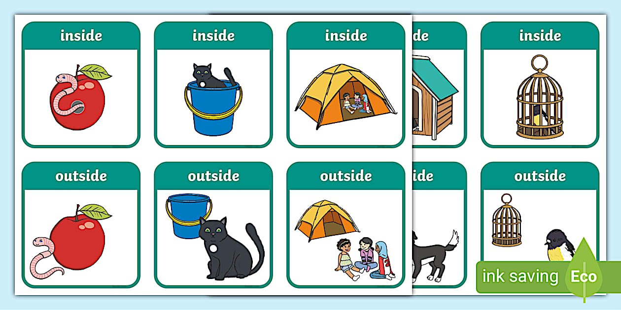 Outside And Inside Locational Prepositions - positional language