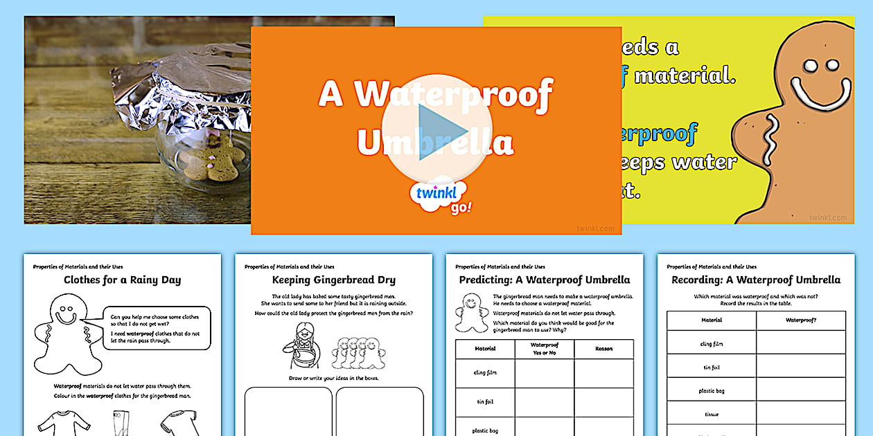 A Waterproof Umbrella Video Activity Pack (teacher made)