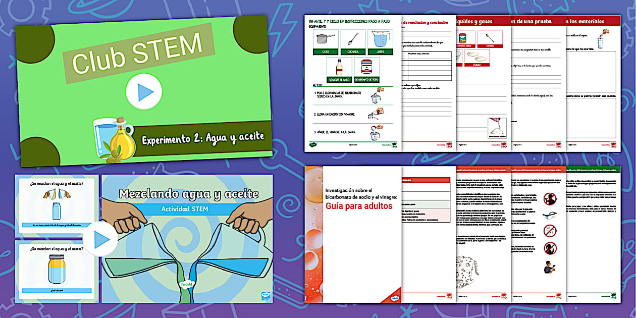 Club STEM: Experimento 2 - Agua y aceite