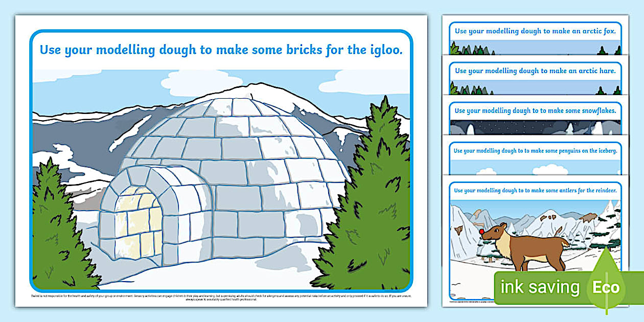Polar Modelling Dough Mats (Hecho por educadores) - Twinkl