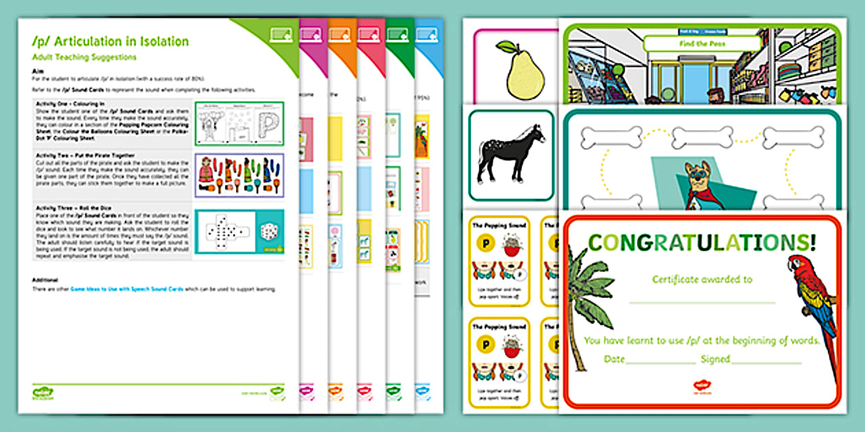 /p/ Sound Articulation Complete Pack (Hecho por educadores)