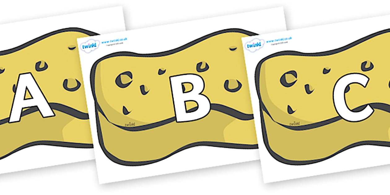 A-Z Alphabet on Sponges