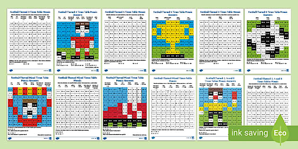 Multiplication and Division Maths Mosaic Worksheets - Twinkl