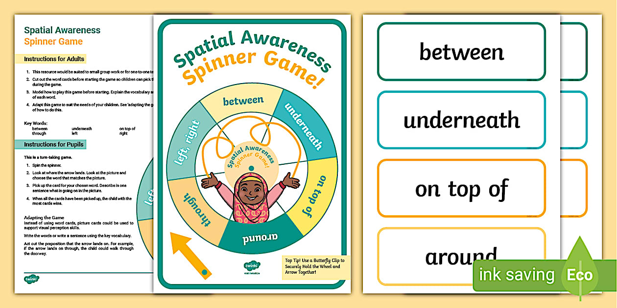 Spatial Awareness Spinner Game (teacher made) - Twinkl