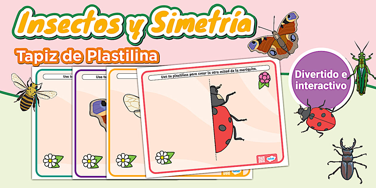 Tapiz de Plastilina: Insectos y Simetría