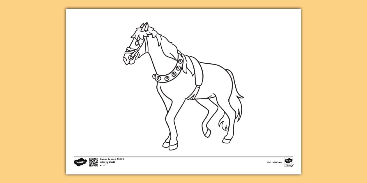 Horses Colouring Sheet | Colouring Sheets (teacher made)