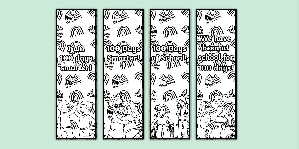 100 Days of School - Bookmarks (Teacher-Made) - Twinkl