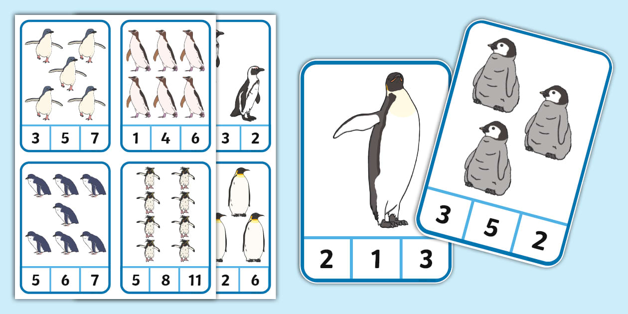 👉 Penguins Peg Counting Numbers to 20 (professor feito)