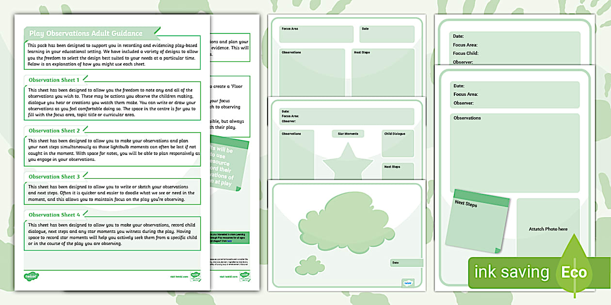 Learning Through Play Observations | Twinkl Resources
