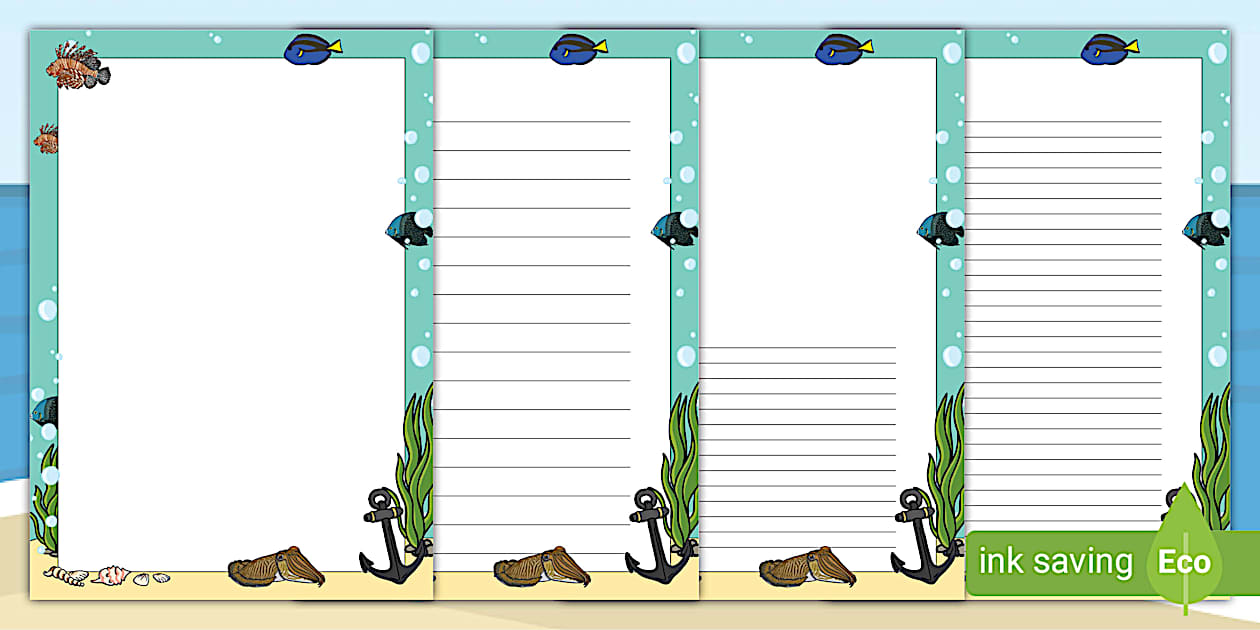 Editable Under the Sea Decorative Page Border - Twinkl