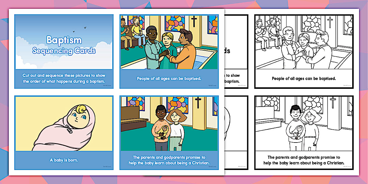Baptism Sequencing Cards | Teaching Resources | Twinkl USA