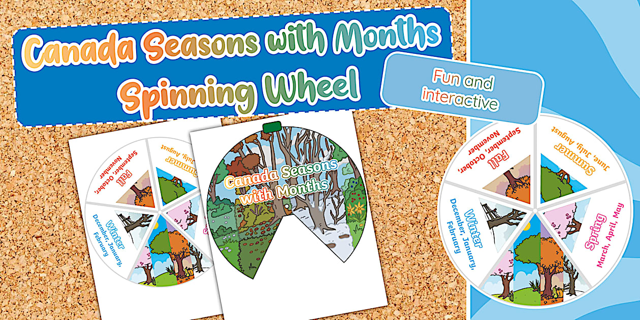 Canada Seasons with Months Spinning Wheel