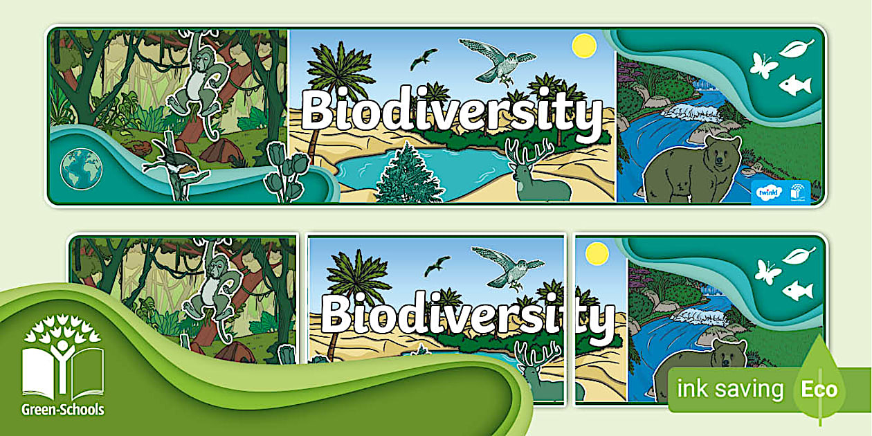 Green Schools Biodiversity Banner (Teacher-Made) - Twinkl