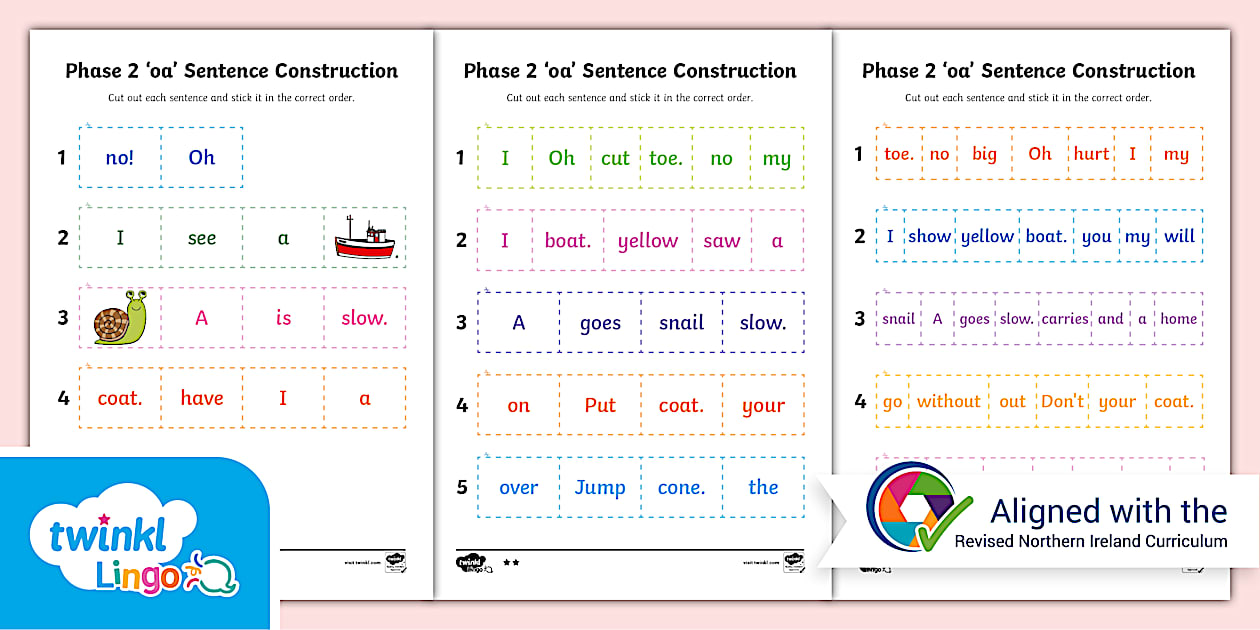 Phase 2 ‘oa’ Sentence Construction (Teacher-Made)