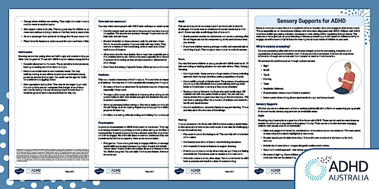 Sensory Supports for ADHD