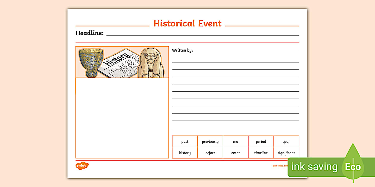 Historical Recount Newspaper Template (teacher made)