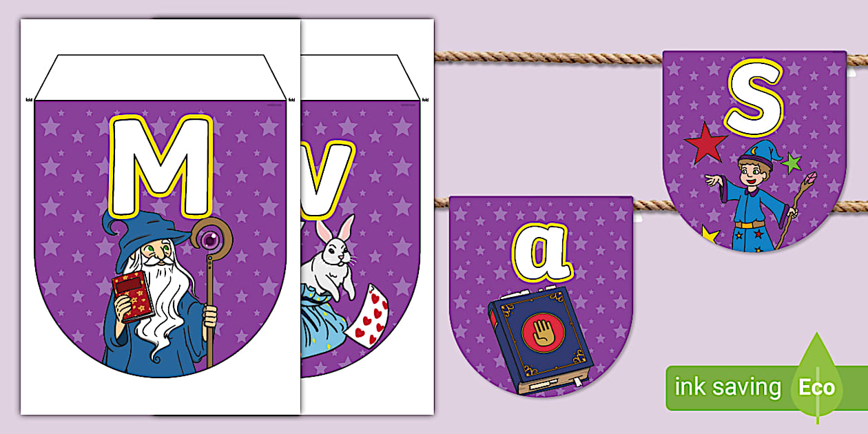 Magic Show Display Bunting (teacher made) - Twinkl