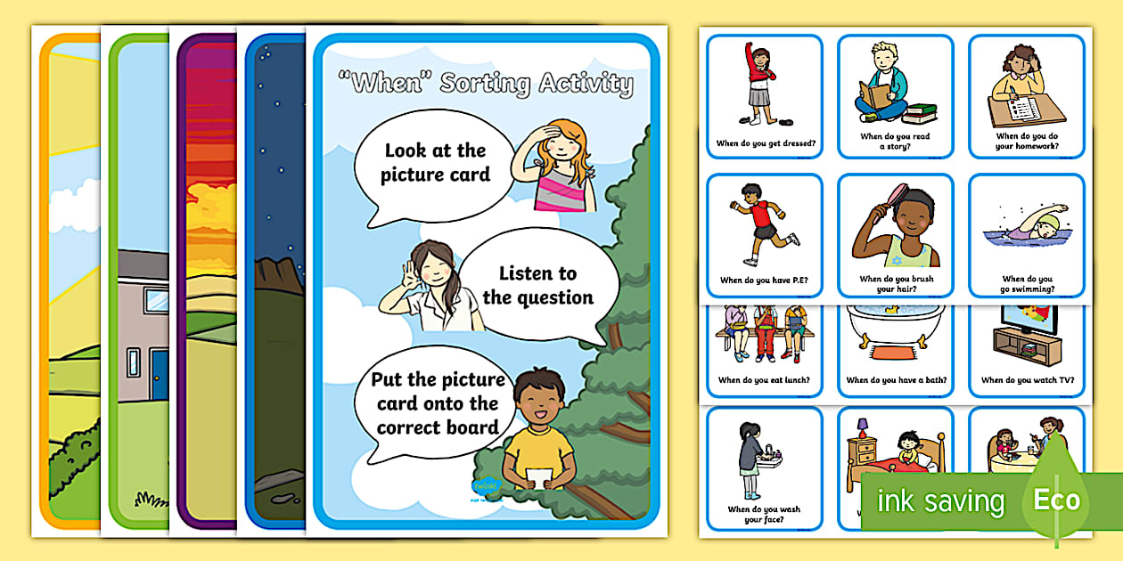 When Sorting Activity (teacher made) - Twinkl