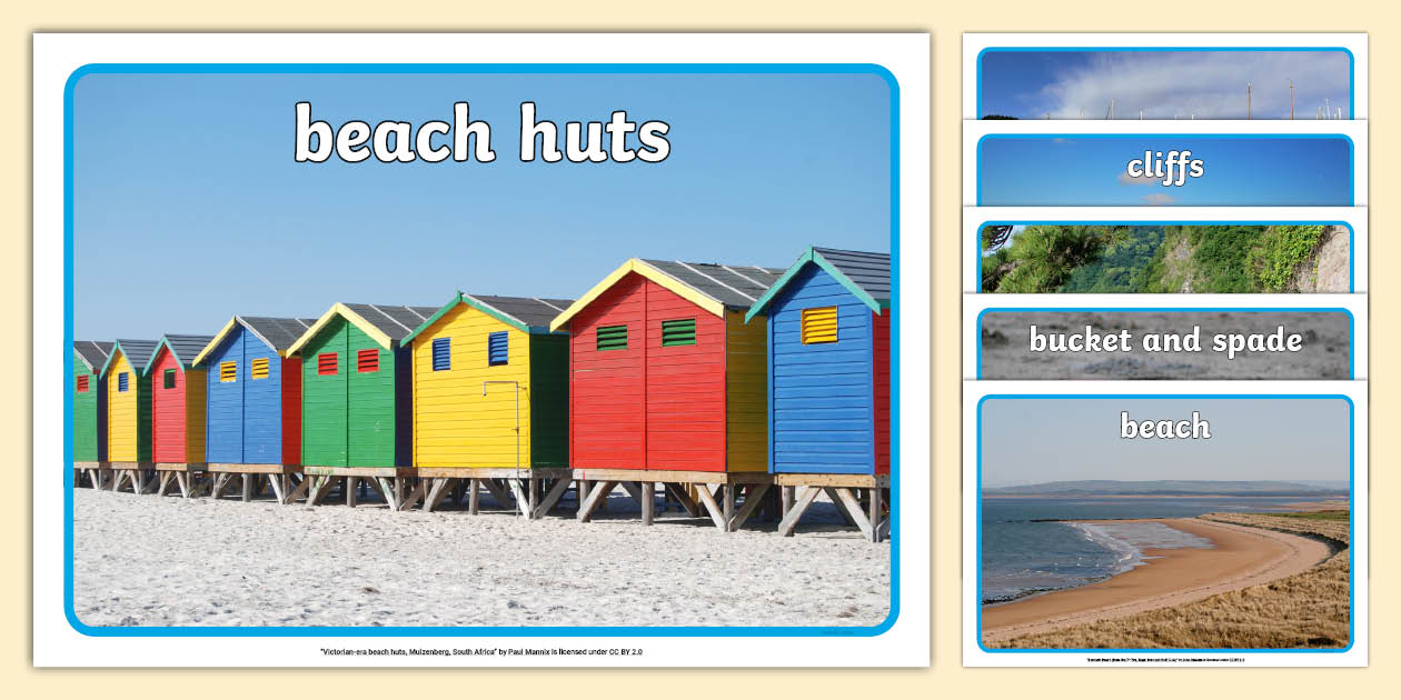 Editable * New * Seaside Display Photos (teacher made)