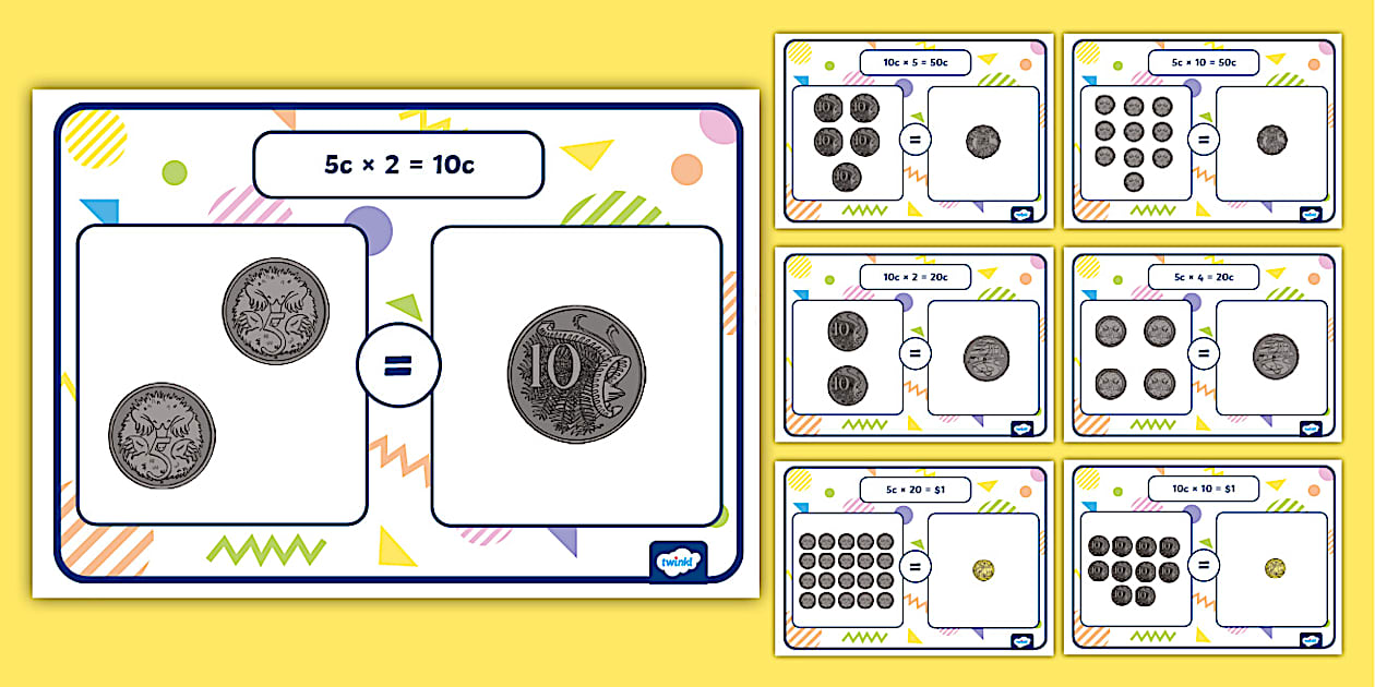 Australian Money Equivalent Values Posters (Teacher-Made)