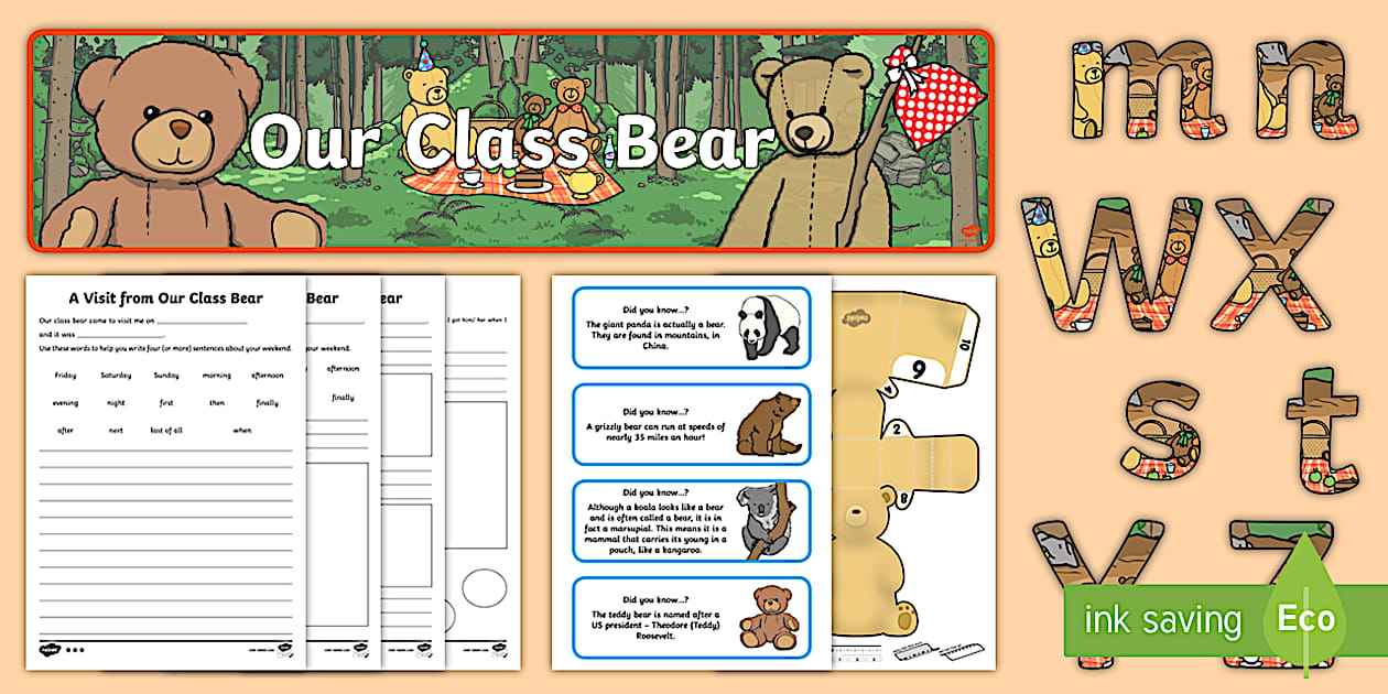Editable Class Bear Resource Pack (teacher made) - Twinkl