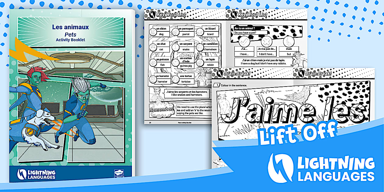 👉 Lightning Languages | French Pets Activity Booklet - Twinkl