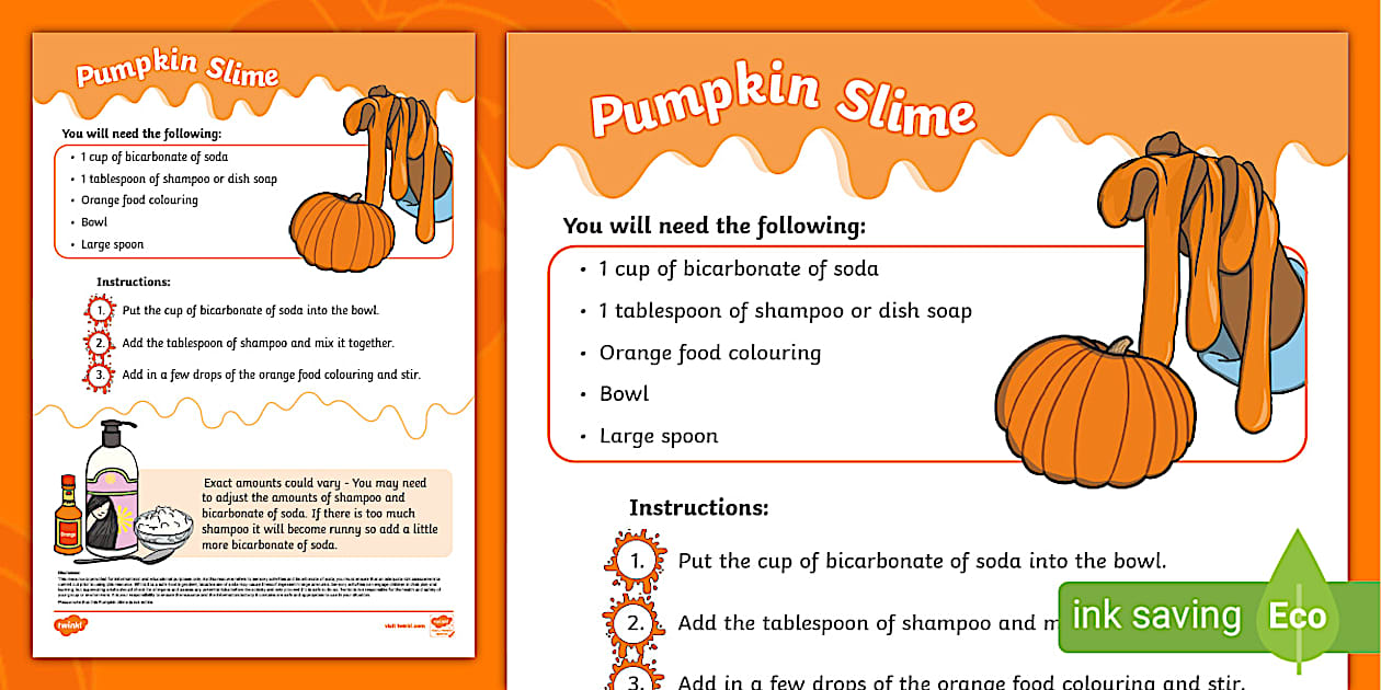 Pumpkin Slime (Teacher-Made) - Twinkl
