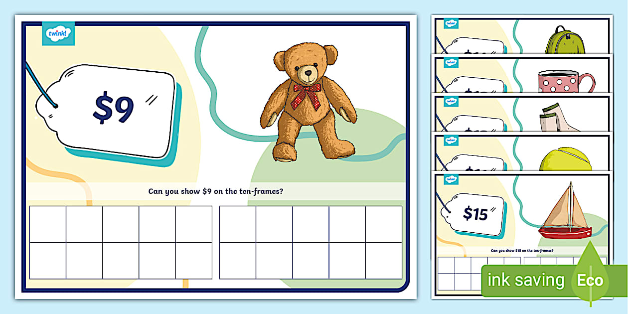 Older Learners: Counting Dollars to 20 Matching Game