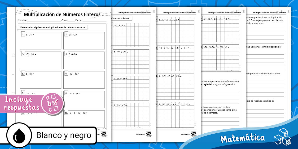 Multiplicación | Conjunto Z | Enteros | 8° | Regla Signos