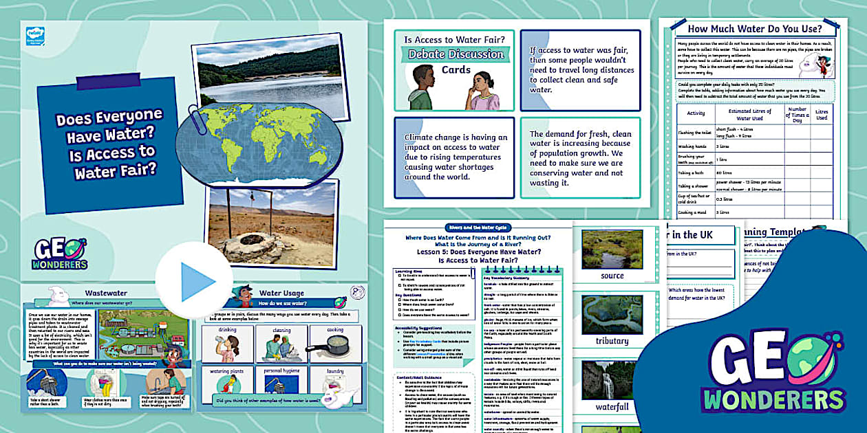 Geo Wonderers LKS2: Rivers and the Water Cycle Lesson Pack 5