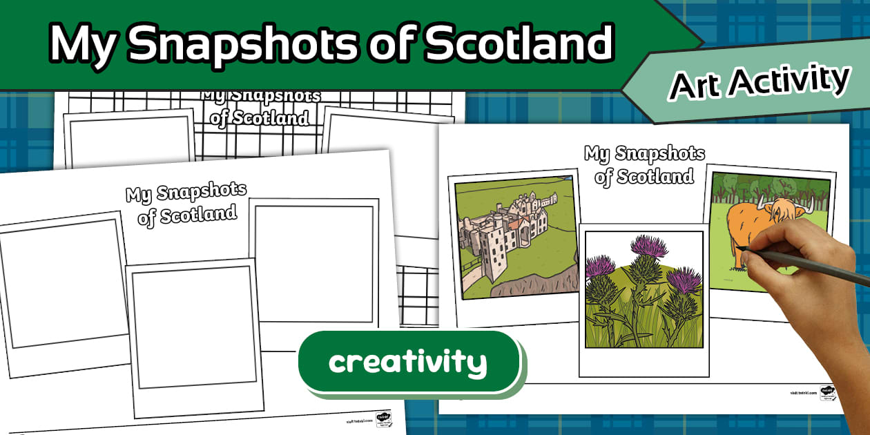 My Snapshots of Scotland Art Activity Sheet