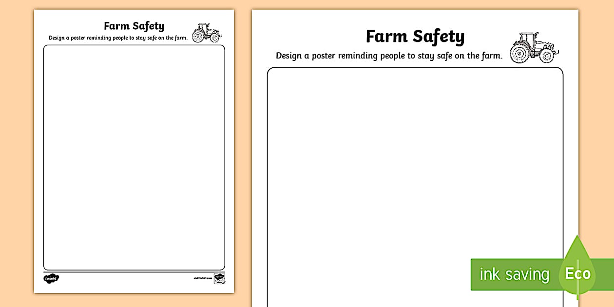 Design a Farm Safety Poster Activity (teacher made) - Twinkl