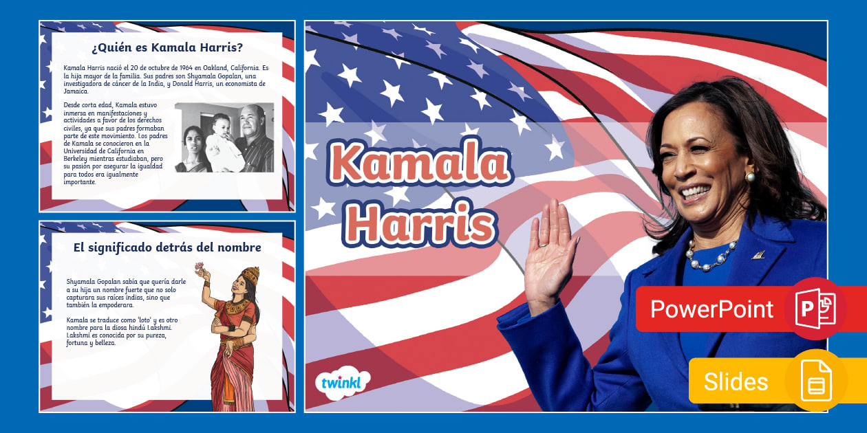 PowerPoint y Google Slides: Kamala Harris (teacher made)