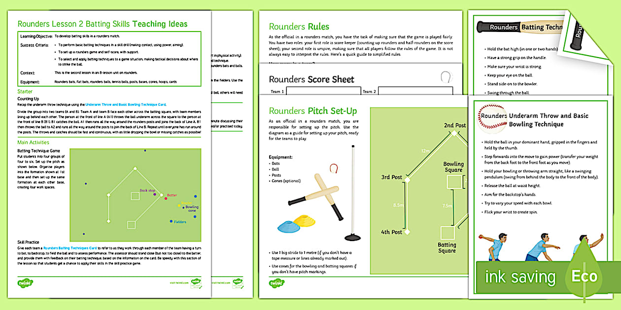 KS3 Rounders Lesson 2: Batting (teacher made) - Twinkl