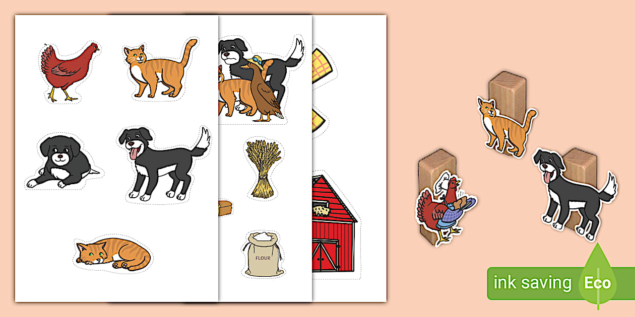 The Little Red Hen Small World Characters | Twinkl - Twinkl