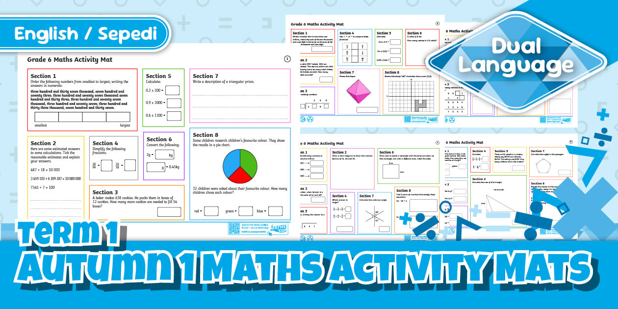 Grade 4 Maths – Term 1 - Autumn 1 Maths Activity Mats – Sepedi/English